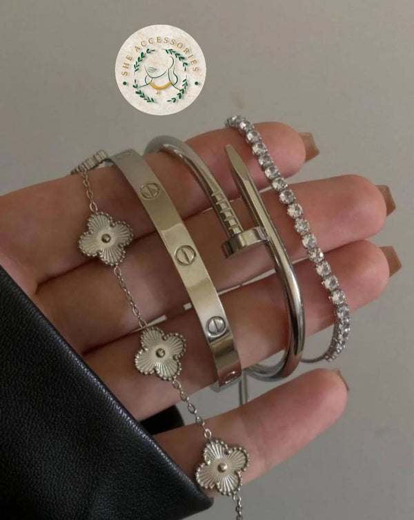 Set cartier,bracelet van cleef.tennis & nail bangle – She accessories